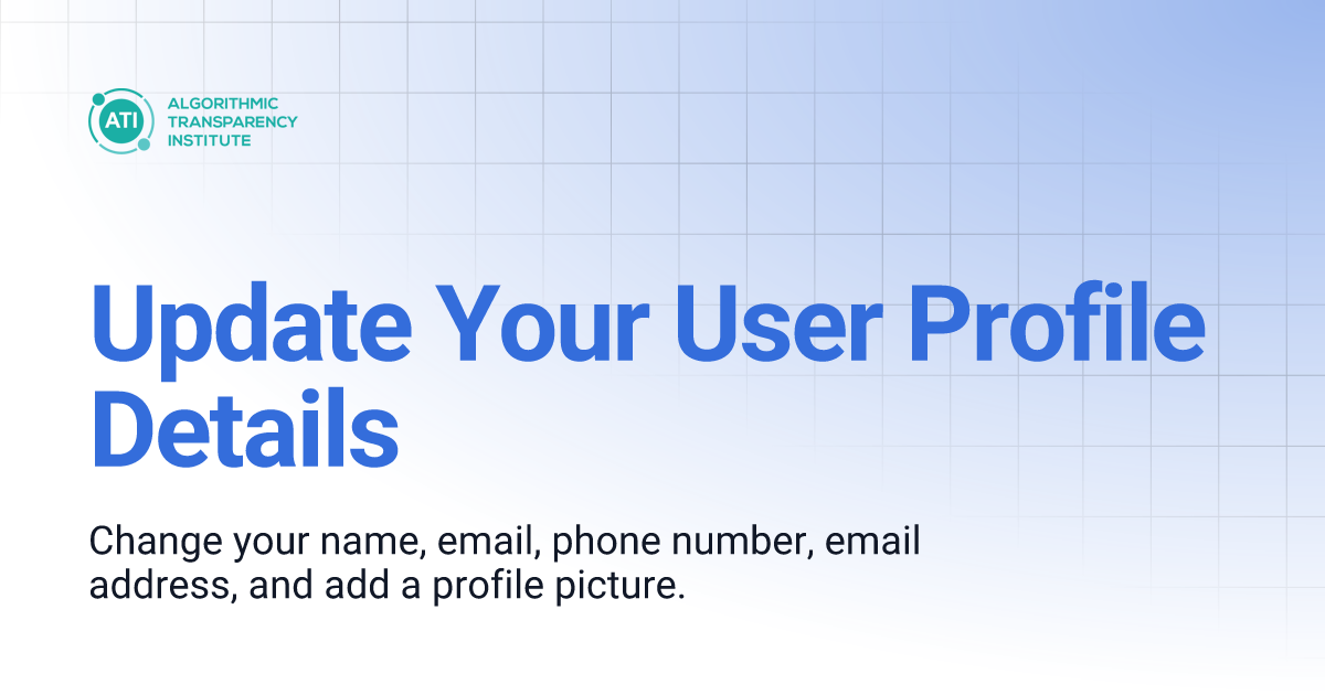 Update Your User Profile Details | v 0.05 Junkipedia User Guide
